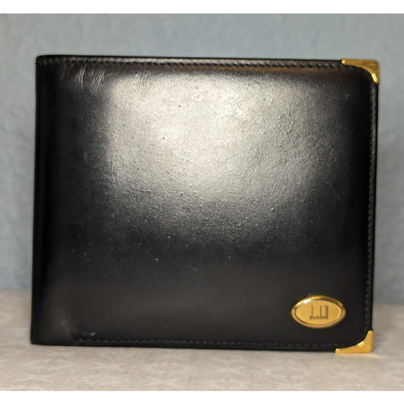 Dunhill | Bags | Alfred Dunhill Vintage Black Calfskin Bi Fold Wallet ...